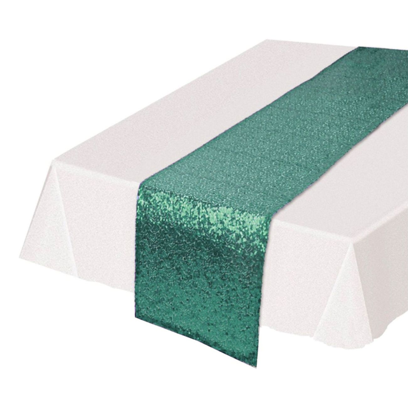 Bordslöpare med Paljetter Grön | Partykungen