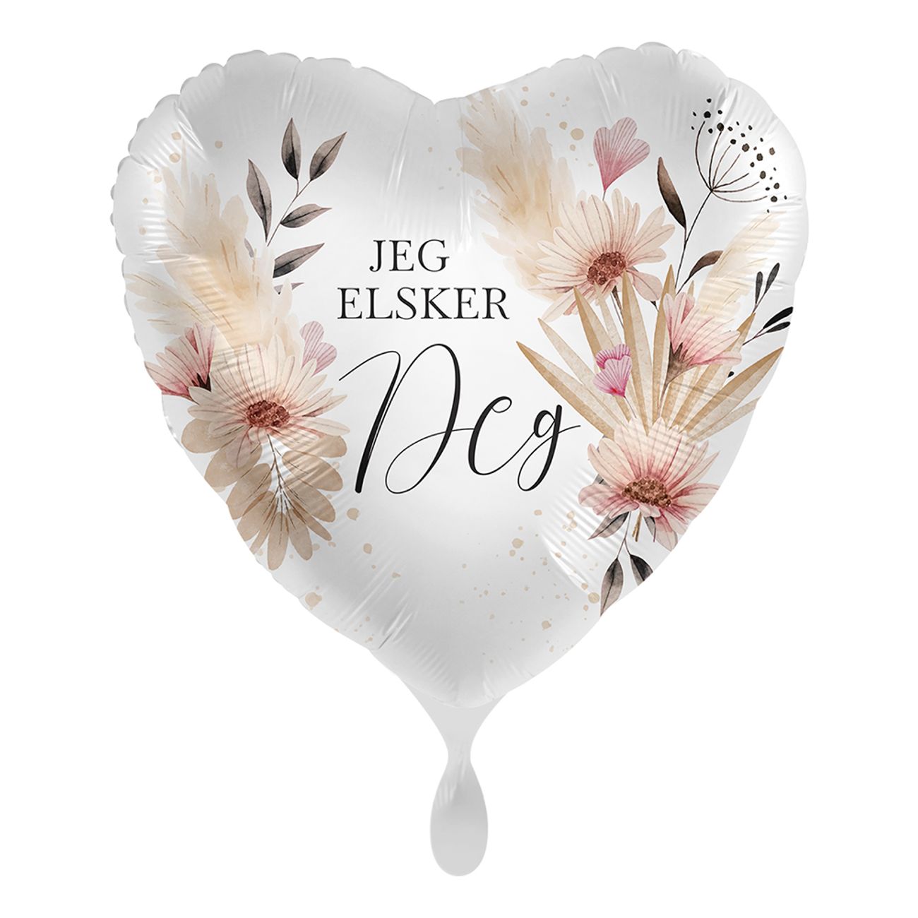Folieballong Jeg Elsker Deg Blomster | Partyking