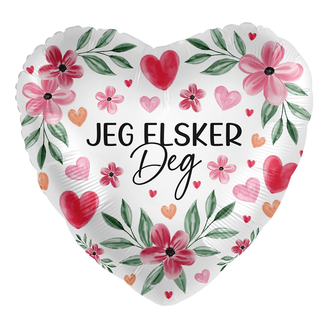Folieballong Jeg Elsker Deg Blomster | Partyking