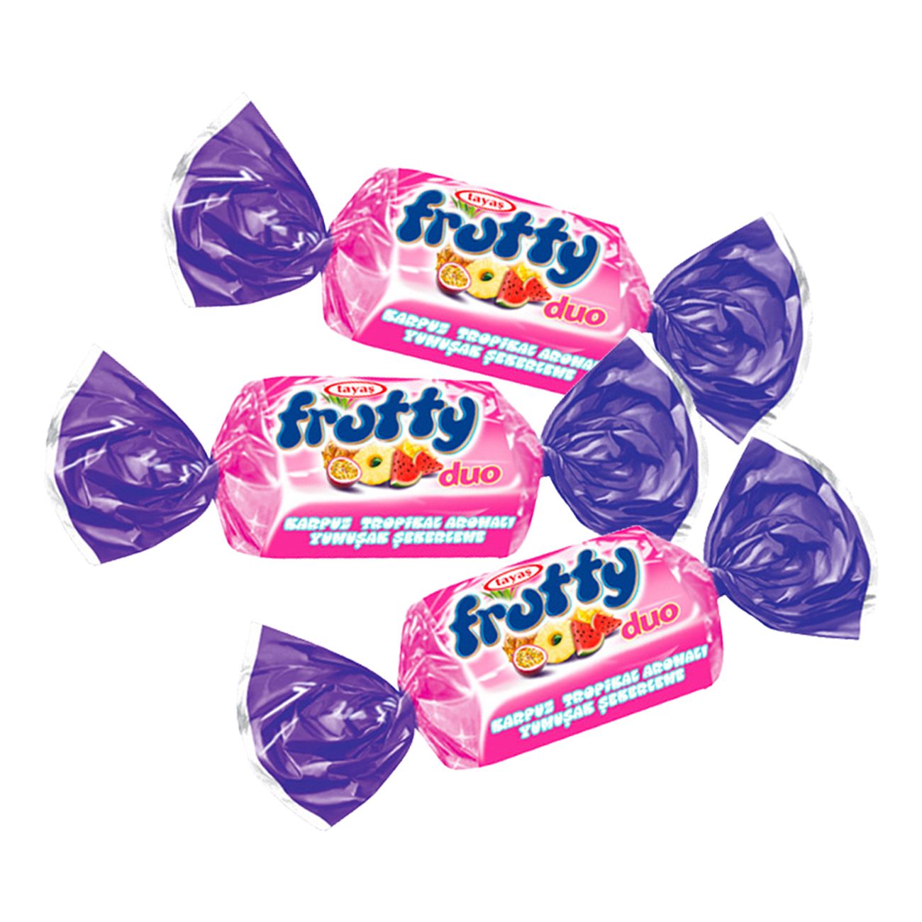Frutty Duo Twist Melon/Tropical i Storpakning | Partyking