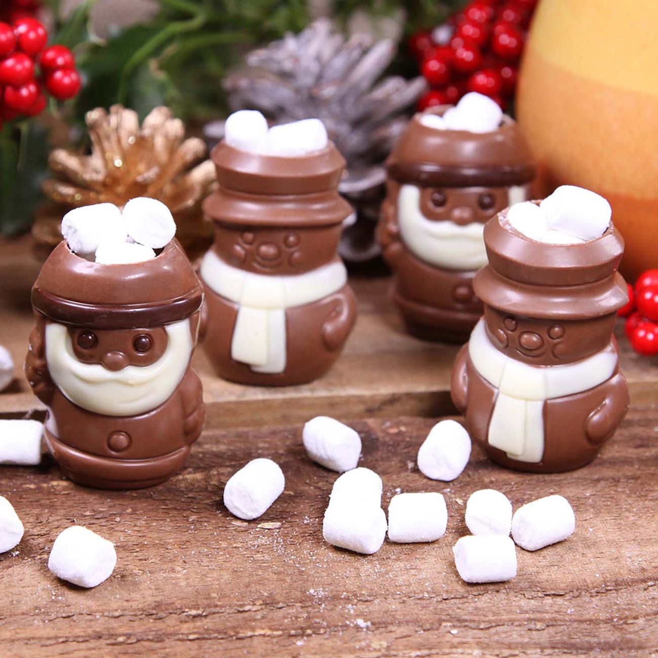 GNAW Hot Choc Santa and Snowmen Bombes | Partykungen