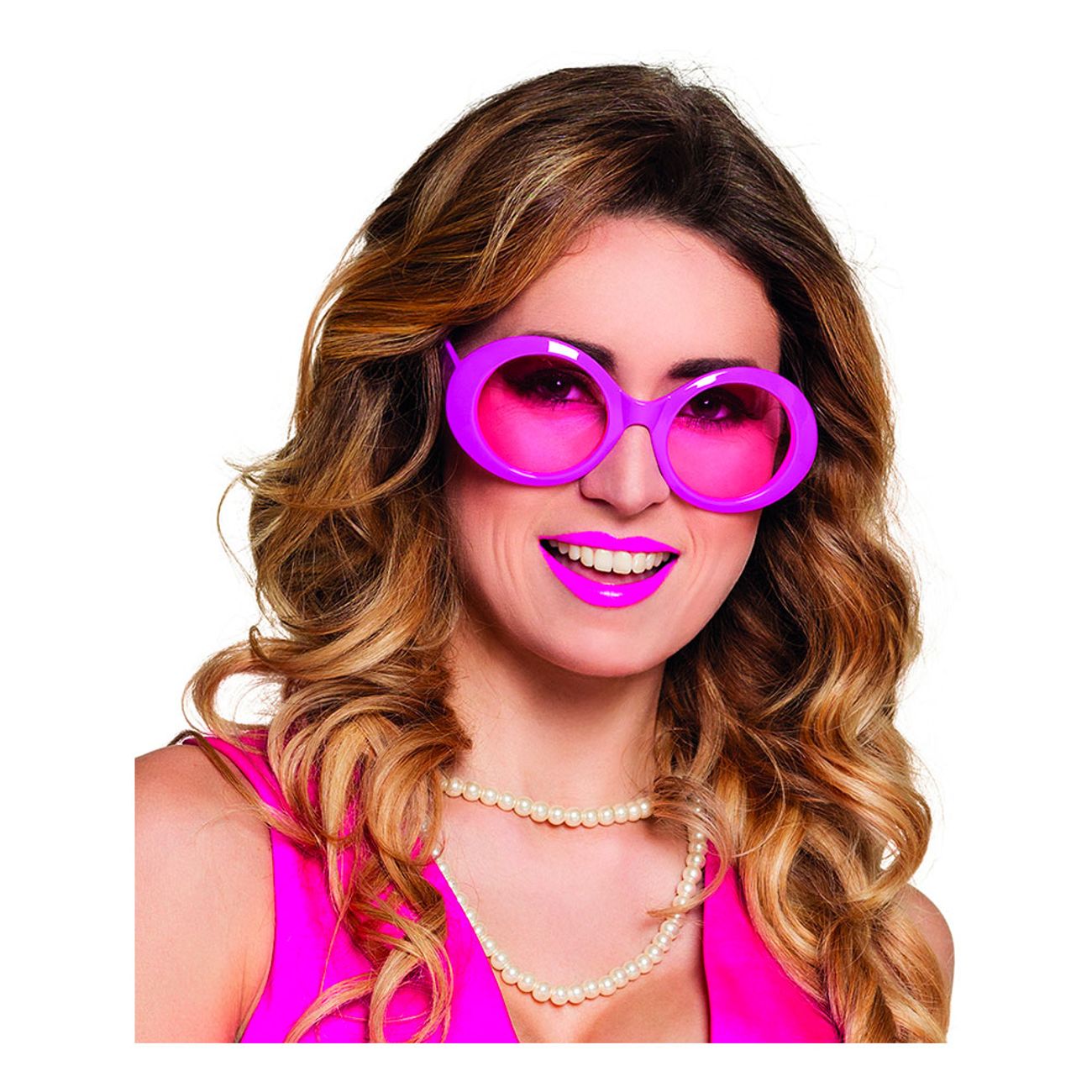 Jackie Glasögon Neonrosa | Partykungen