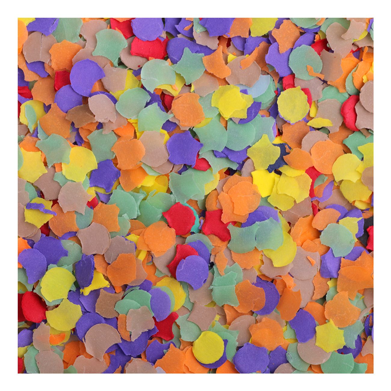 Konfetti Rund Flerfarvet | Partykungen