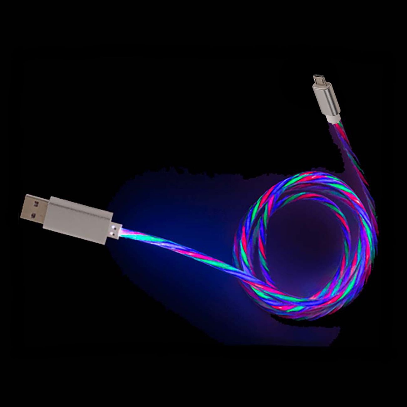 Micro USB Laddningskabel med LED | Partykungen