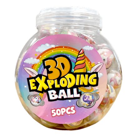 3D Unicorn Exploding Ball Økonomipakke | Partyking