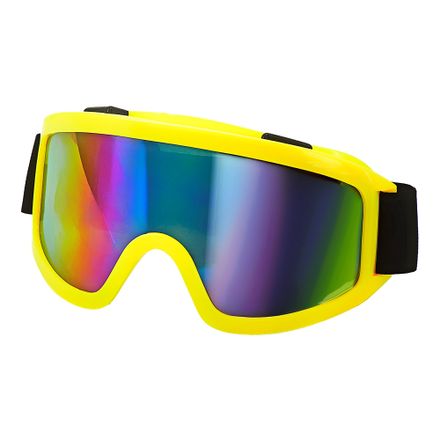 80-tals Skidglasögon Neongul | Partykungen