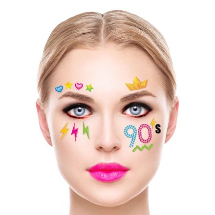 90-tallet Selvklebende Sminke | Partyking
