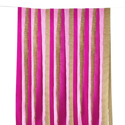 Taustanauhat Vaaleanpunainen/Kulta/Valkoinen | Partyking.fi