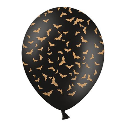 Ballonger Flaggermus Svart Pastell/Gull | Partyking