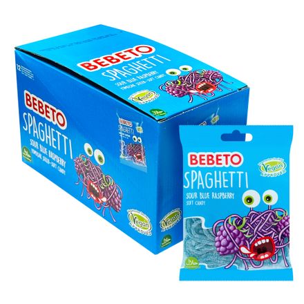 Bebeto Spaghetti Blue Raspberry Storpack | Partykungen