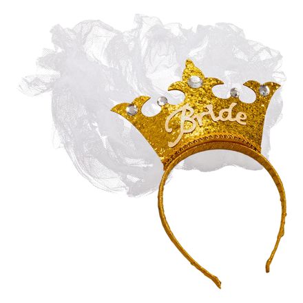 Bride to Be Krona med Slöja | Partykungen