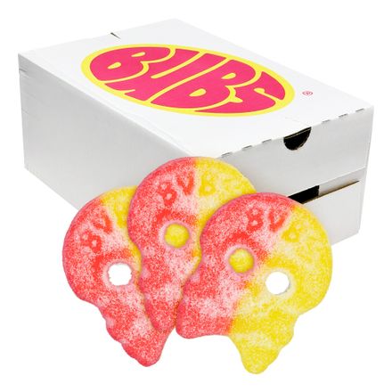 BUBS Lemon Raspberry Skalle Storpack | Partykungen