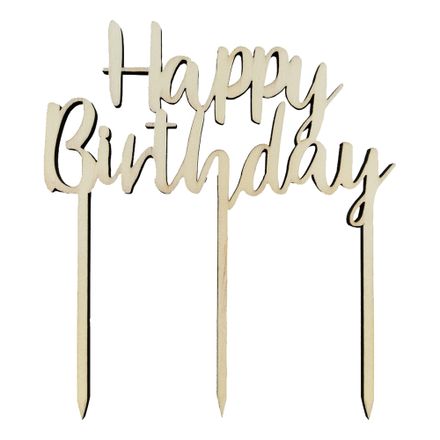 Kakedekorasjon Happy Birthday Tre | Partyking