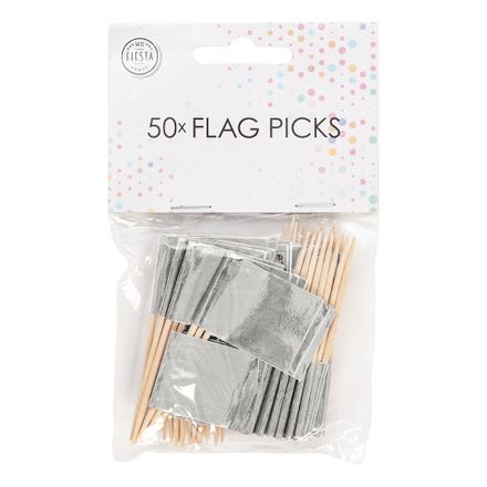 Cocktailflagg Sølv Metallic | Partyking