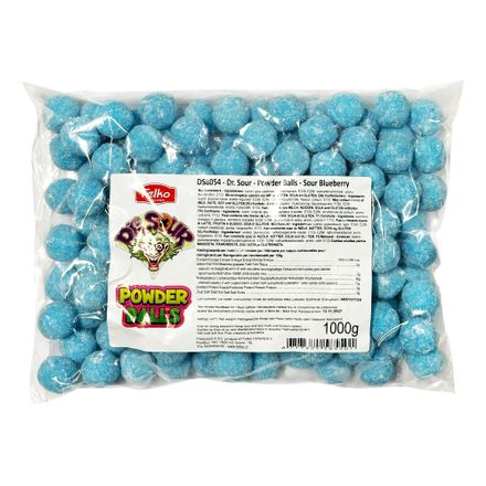 Dr Sour Powder Balls Sour Blueberry Økonomipakke | Partyking