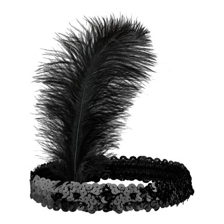 Flapper Pandebånd Sort | Partyking