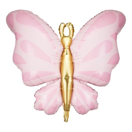 Folieballong Fjäril Rosa | Partykungen