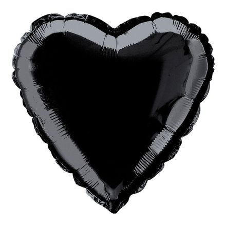 Folieballong Hjerte Svart | Partyking