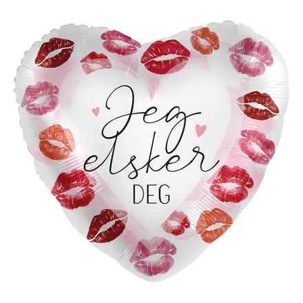 Folieballong Jeg Elsker Deg Kyss | Partyking