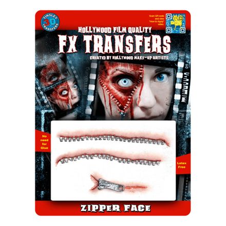 FX Transfers Zipper Face 3D | Partyking