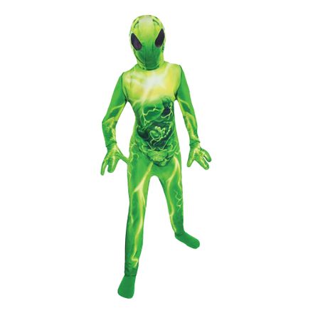 Grønn Alien Barn Karnevalskostyme | Partyking