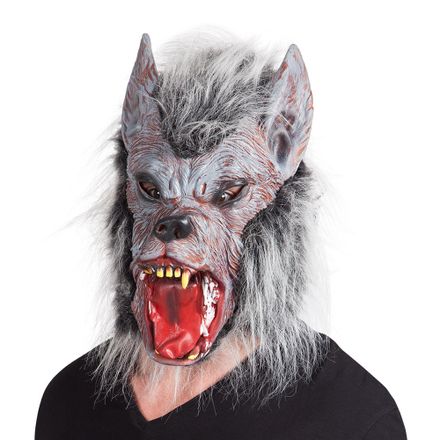 Latexmaske Varulv med Hår | Partyking