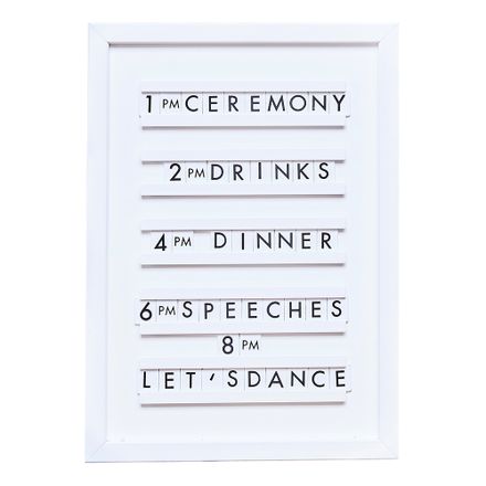 Valkoinen Kirjaintaulu | Partyking.fi