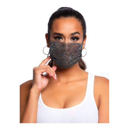 Munnbind Harlow Strass Svart | Partyking