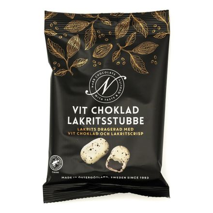 Narr Chocolate Vit Choklad Lakritsstubbe | Partykungen