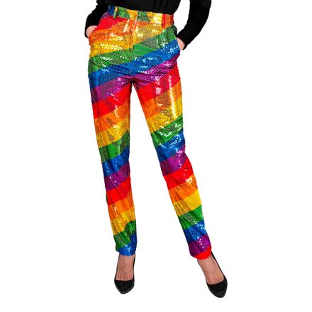 Paljettbyxor Dam Flerfärgade | Partykungen