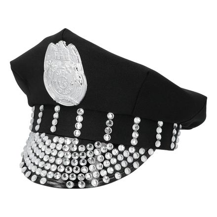 Paljettkeps Polis Rock | Partykungen