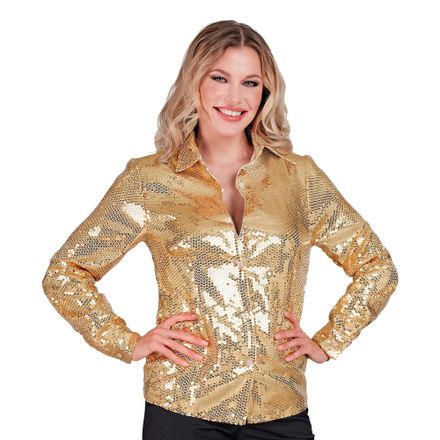 Paljettskjorta Dam Guld | Partykungen