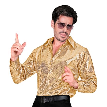 Paljettskjorta Herr Guld | Partykungen