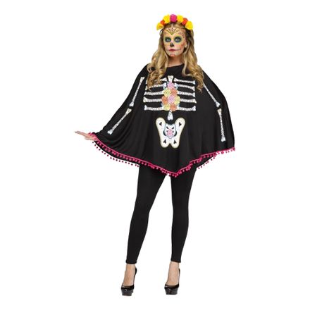 Poncho Day Of The Dead | Partykungen