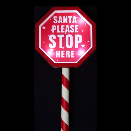 Skilt Santa Please Stop Here | Partyking
