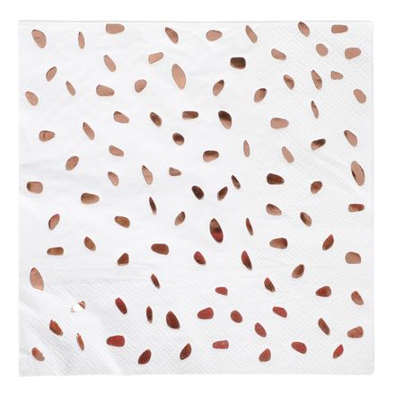 Servetter Roséguld med Prickar | Partykungen