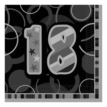 Servietter Sort 18 | Partyking