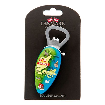 Souvenir Kapsylöppnare Magnet Denmark Karta | Partykungen