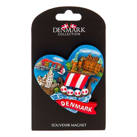 Suvenir Magnet Denmark Hjerte | Partyking