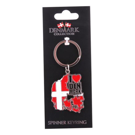 Souvenir Nøkkelring I Love Denmark | Partyking