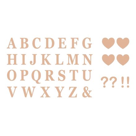 Store Stickers Bokstaver Roségull | Partyking