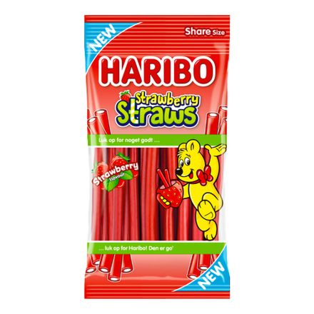 Haribo Strawberry Straws | Partykungen