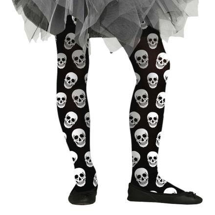 Tights med hodeskaller til barn | Partyking
