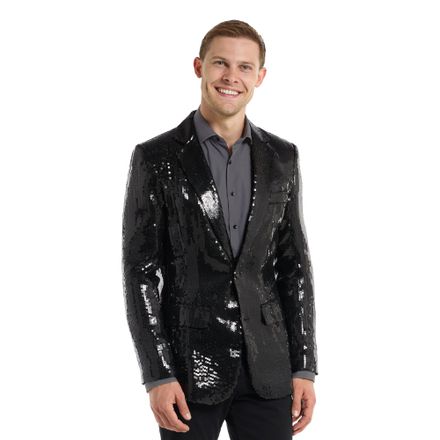 Suitmeister Paljettkavaj Svart | Partykungen