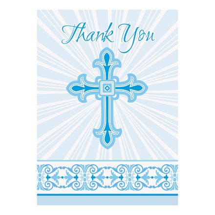 Tackkort Kors Blå | Partykungen