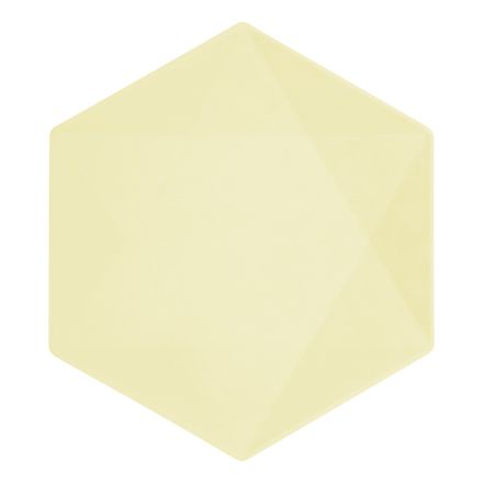 Tallrikar Hexagonala Vert Decor Gul | Partykungen