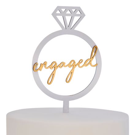 Kakedekorasjon Engaged i Tre | Partyking