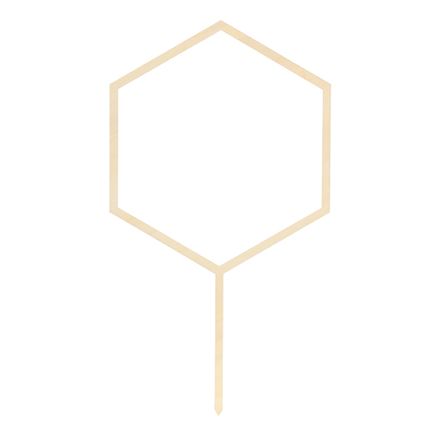 Kakedekorasjon Heksagon i Tre | Partyking