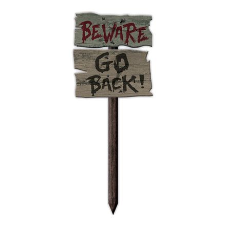 Hageskilt Beware Go Back | Partyking