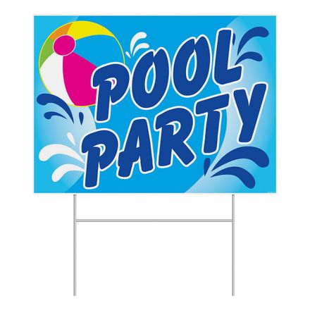Trädgårdsskylt Pool Party | Partykungen